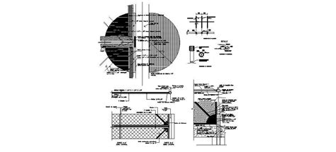 Fencing Elevation Section Plan And Installation Details Dwg File