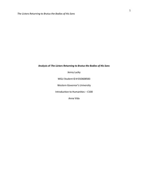 C100 Task 1 J Lucky Task 1 1 The Lictors Returning To Brutus The