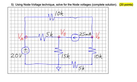 Solved Using Node Voltage Technique Solve For The Node Chegg Com