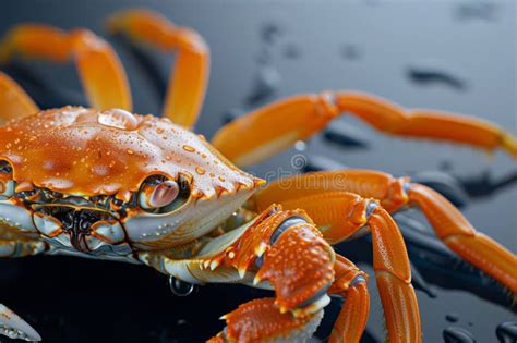 A Detailed Look At An Alaskan Crab Displaying Its Intricate Shell