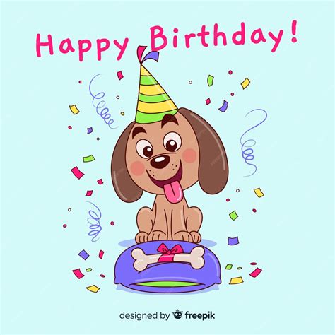 День рождения собаки Бесплатно векторы