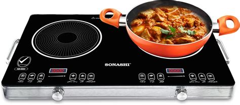 Sonashi Double Burner Infrared Cooker 4 Digit Led Display Multi