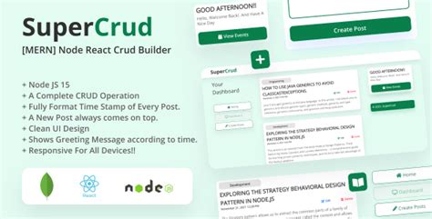 SuperCrud MERN Node React Crud Builder Code Market