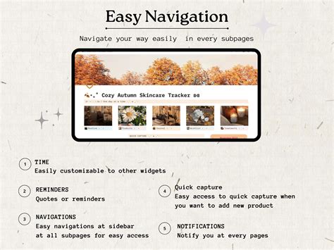notion template skincare tracker notion planner beauty tracker
