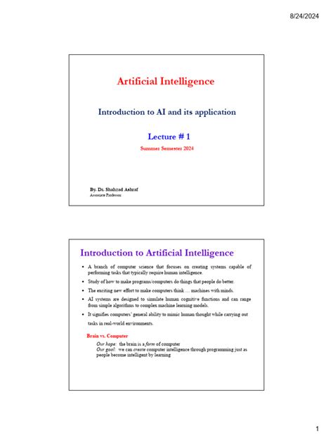 Lectures And Presentations Pdf Artificial Intelligence