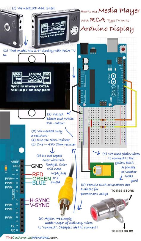 Media Player With Rca Tv Input As Arduino Display Jxd 661