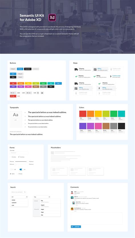 Semantic Ui Kit For Adobe Xd Uistoredesign