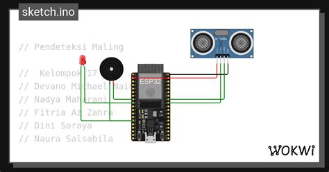 Pendeteksi Maling Wokwi Esp32 Stm32 Arduino Simulator