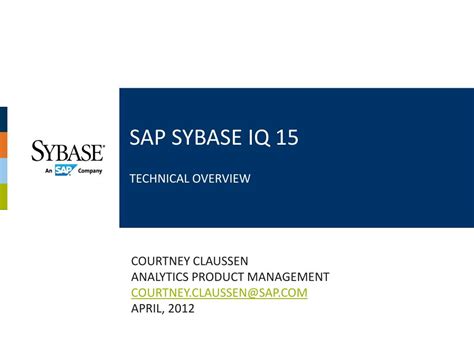 Ppt Sap Sybase Iq Technical Overview Powerpoint Presentation Free Download Id