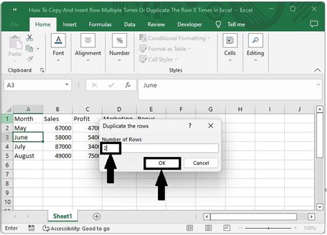 How To Copy And Insert Row Multiple Times Or Duplicate The Row X Times In Excel
