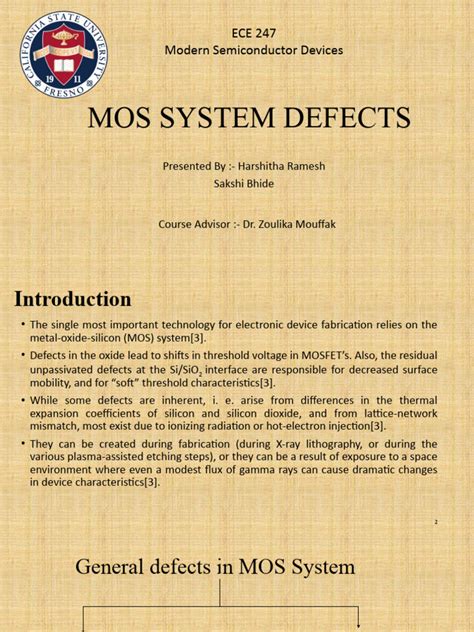 Mos System Defects Pdf Mosfet Field Effect Transistor