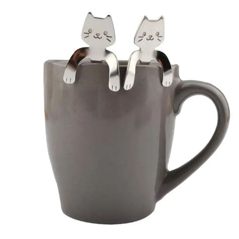 당일발송고양이 티스푼 2개 1세트♡ 차스푼 커피 디저트 수저 미니스푼집들이선물귀여운주방용품커피스푼디저트스푼 On Bunjang Global Site