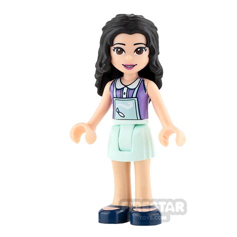 LEGO Friends Mini Figure Emma Light Aqua Skirt And Apron