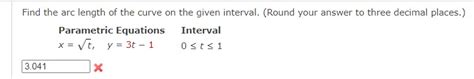 Solved Find The Arc Length Of The Curve On The Given Chegg