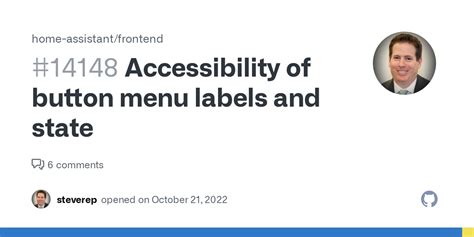 accessibility of button menu labels and state · issue 14148 · home