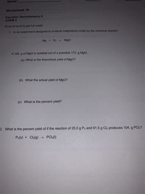Stoichiometry Calculation Practice Worksheet Printable And Enjoyable