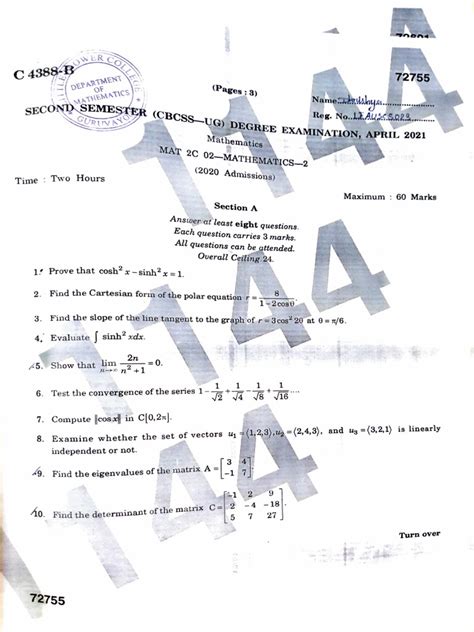 mathematics 2 2021 pdf eigenvalues and eigenvectors matrix