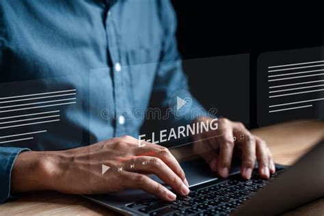 E Learning Education Graduation Concept Learning Online With Webinar Video Tutorial Training