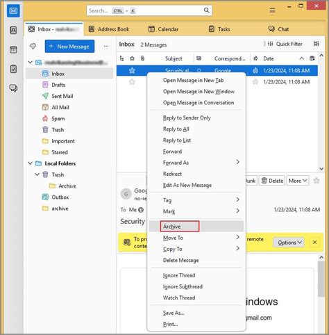 Best Methods To Archive Thunderbird Emails