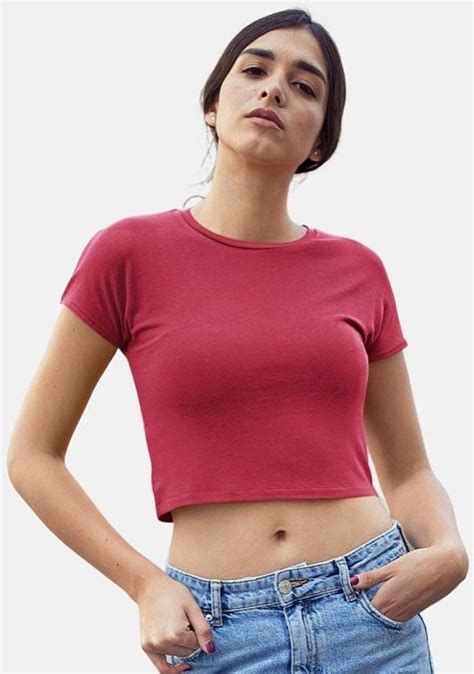 Plain Ladies Cotton Crop Top Sleeve Style Short Sleeve At Rs 200 In