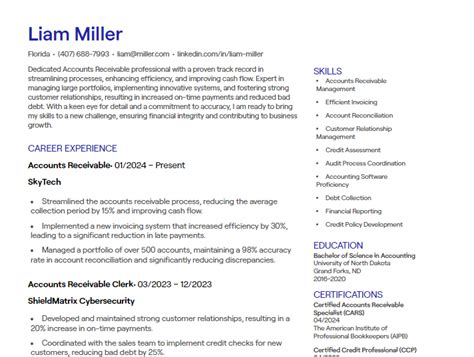 7 Accounts Receivable Cv Examples [with Free Templates]
