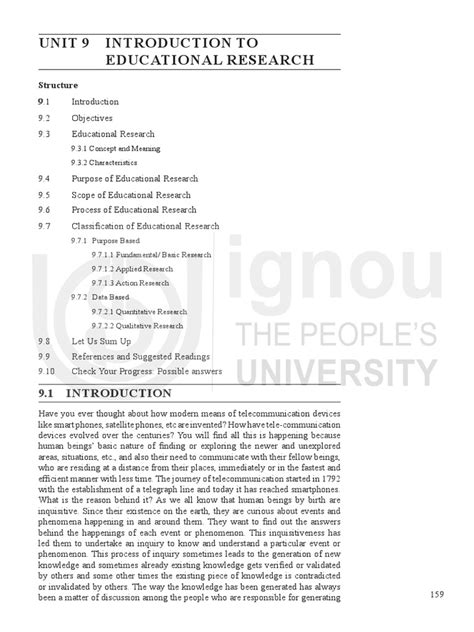 Education Research Unit 9 Pdf Quantitative Research Experiment