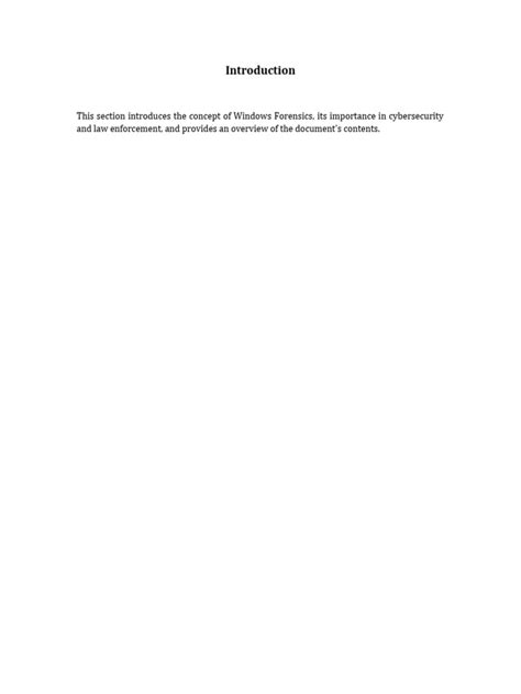 Windows Forensics Fundamentals Pdf