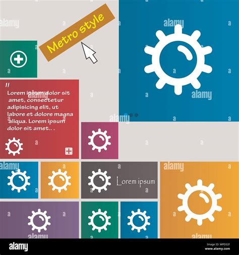 Sun Icon Sign Metro Style Buttons Modern Interface Website Buttons