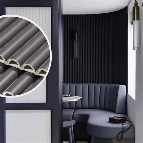 Fluted Contemporary Wall Panel In Black Wood Effect Diy At Bandq