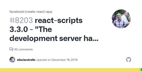React Scripts The Development Server Has Disconnected Refresh The Page If Necessary
