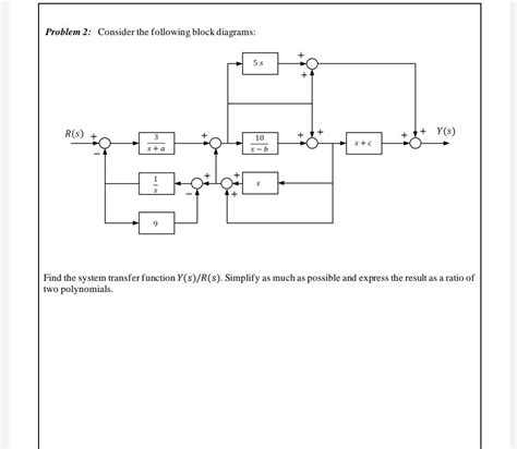 Solved Problem 2: Consider the following block diagrams: | Chegg.com