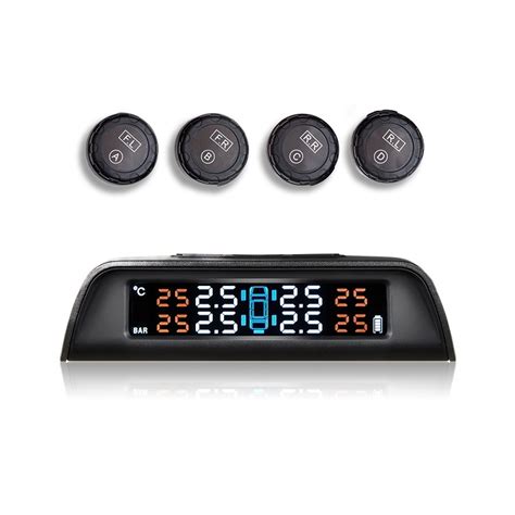 Car Tire Pressure Monitoring System TPMS External Senor Solar Panel TPMS And Tire Pressure