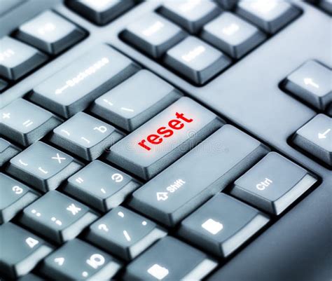 Keyboard With RESET Button Stock Photo Image Of Gray 19130394