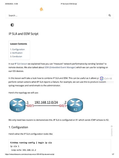 Ip Sla And Eem Script Pdf