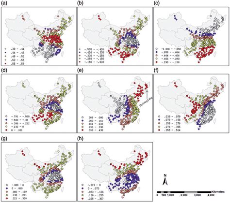 Spatial Patterns Of Local R 2 And Coefficients In Geographically