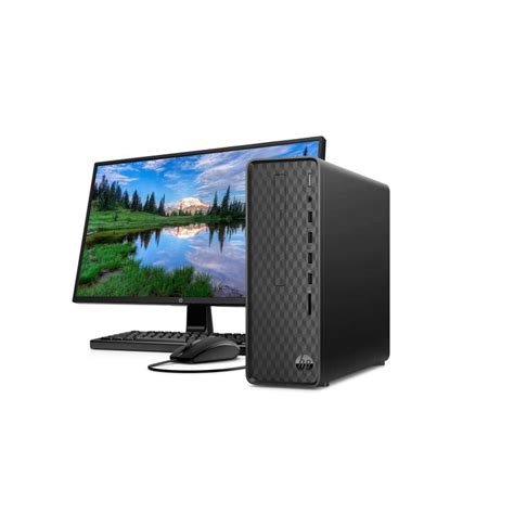 Hp Slim Desktop Pc Bundle Screen Intel Core I Gb Memory Gb Solid State Drive