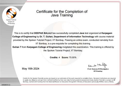 Deepak Balaji On Linkedin Java Programming Iitbombay Spokentutorial Continuouslearning