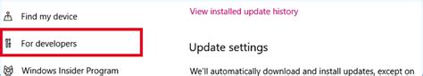 Windows Developer Mode Windows Developer Mode