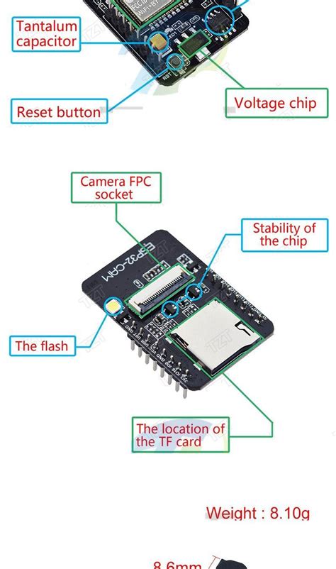 Esp32 Cam Wifi Bluetooth Module Camera Module Development Board Esp32 With Camera Module