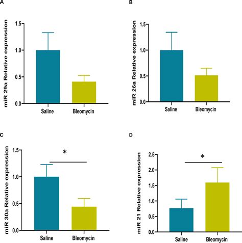 Real Time Pcr Relative Expression Of Mir 29a Mir 26a Mir 30a And