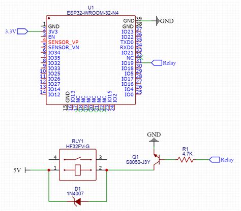 Relay Control Using ESP32 Via A Transistor Electrical Engineering Stack Exchange