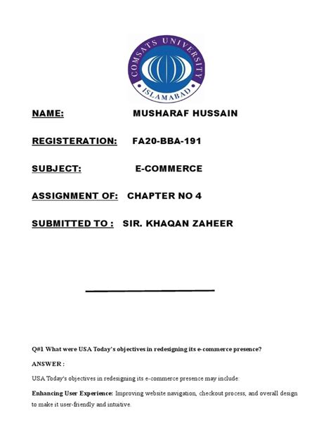 Assignment 3 Fa20 Bba 191 Pdf E Commerce Usability