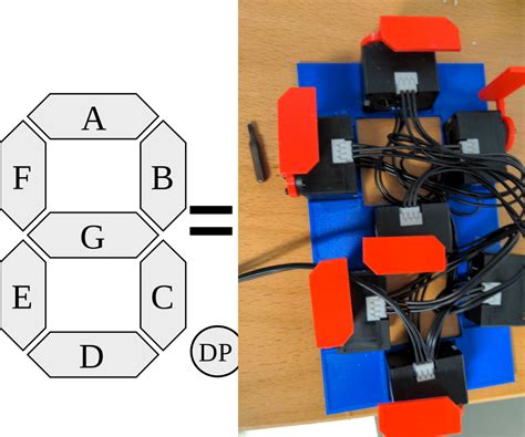 actuator driven 7 segment display 4 steps instructables