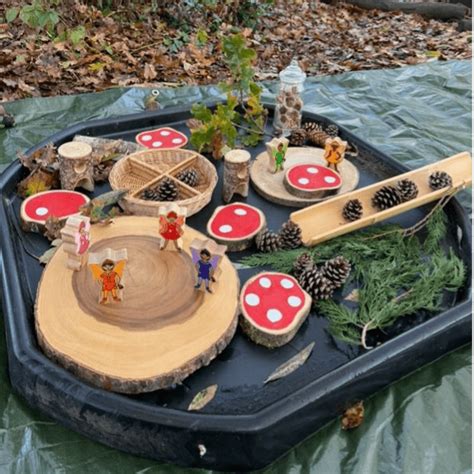 5 Toadstool Subitising Log Slices