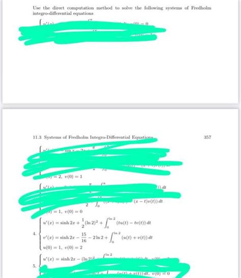 Solved Use The Direct Computation Method To Solve The