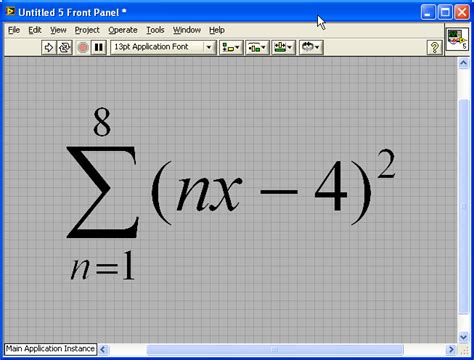 Math Symbols On Front Panel And Subscripts To Them Ni Community