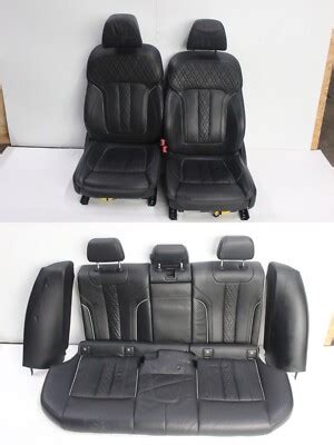 2017 2020 Bmw G30 530i 540i Leather Nappa Black Front And Rear Seat Set