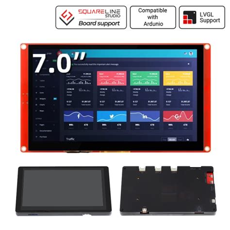 Esp32 Display 7 0 Inch Hmi Display 800x480 Rgb Tft Lcd Touch Screen Compatible With Arduino Lvgl