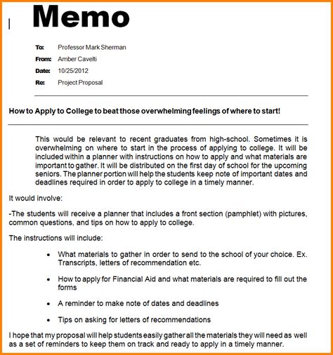 Correct Memo Format