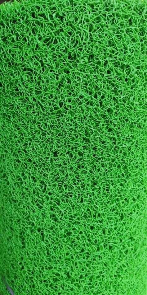 Plain Green Pvc Artificial Grass Flooring Mat 8 Mm Mat Size 36x12